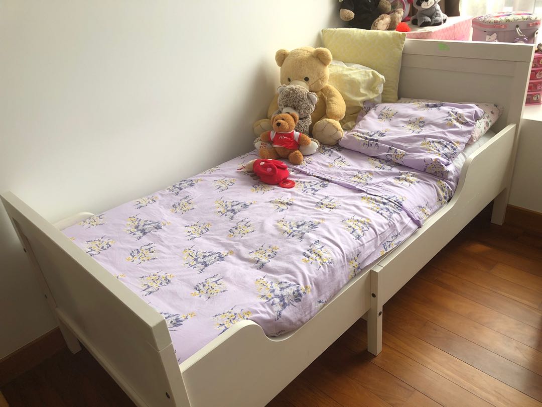 Ikea Single Bed extendable with mattress, Furniture & Home Living ...