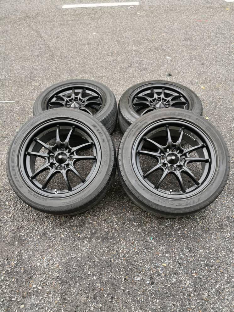 Mugen mf10 16 inch sports rim persona tyre 70%, Auto Accessories on ...