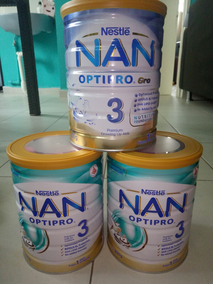 NAN Optipro Gro 3 900g, Babies & Kids, Nursing & Feeding, Weaning ...