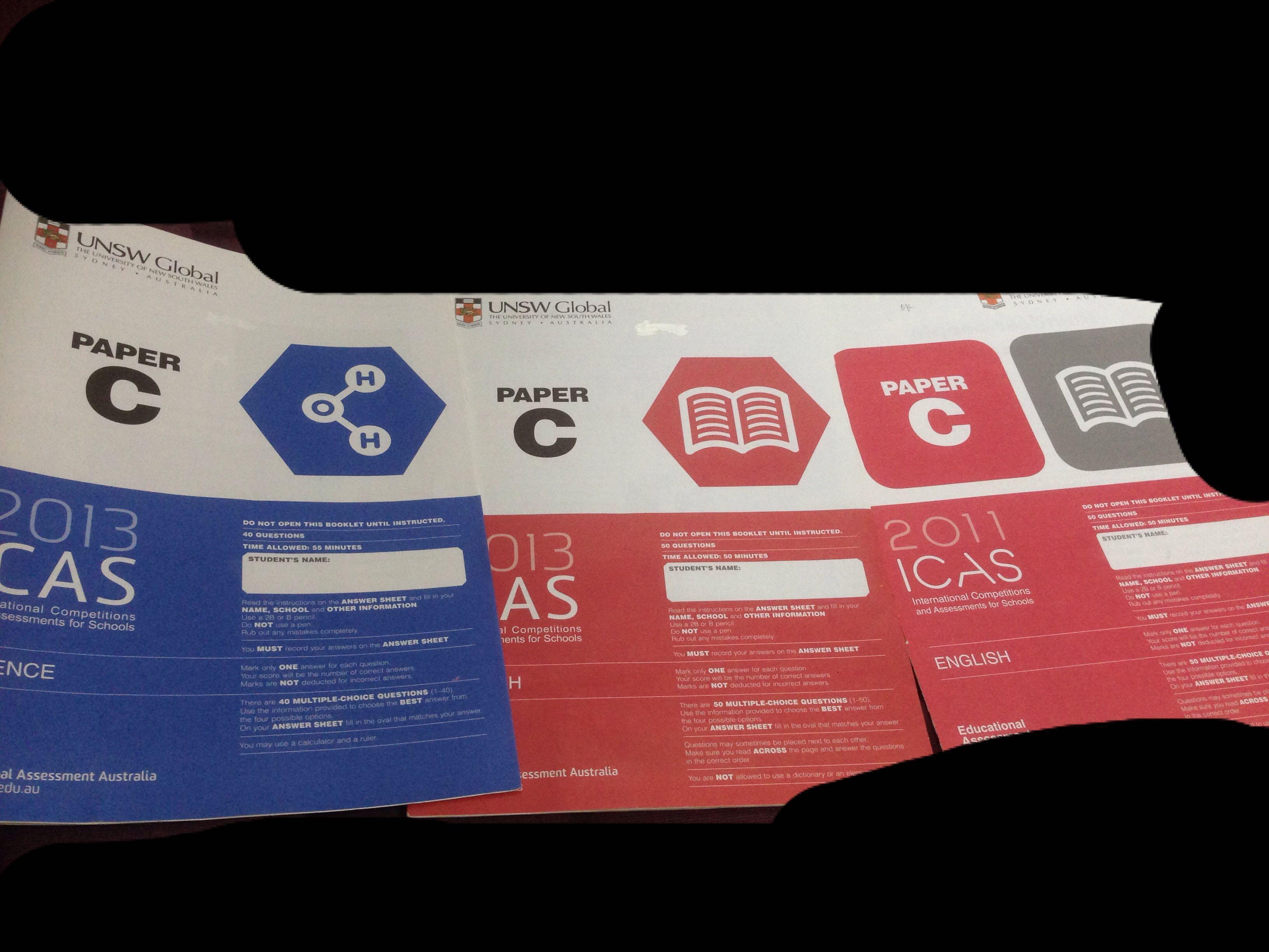 Paper C ICAS 2011&2013 English 2013 Science | math olympiad ...