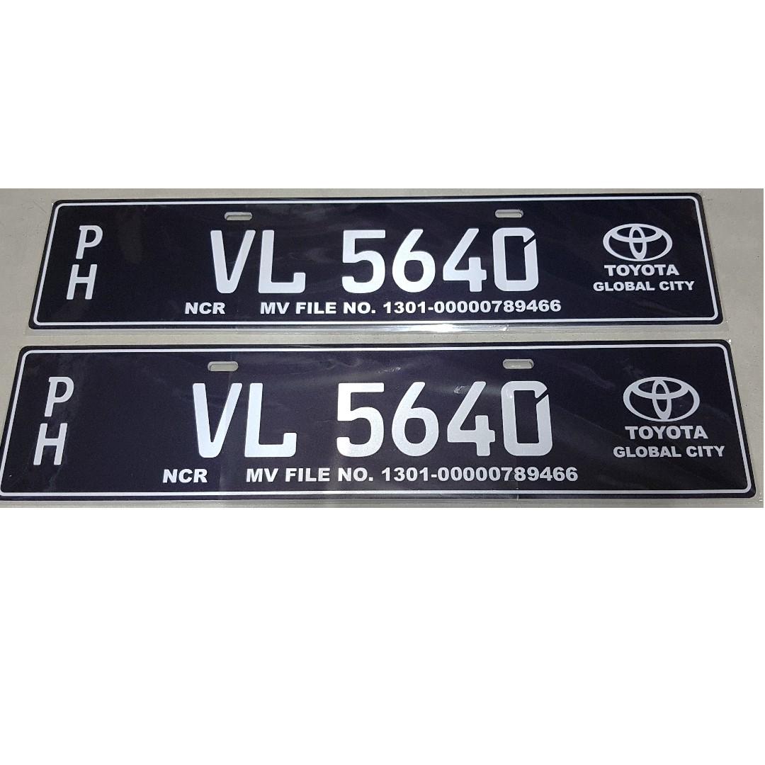 Reflectorized Conduction Plate Number for Car and Motorcycle, Hobbies ...