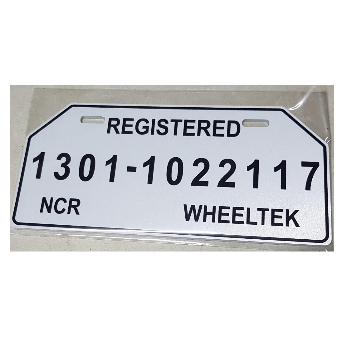 Reflectorized Conduction Plate Number for Car and Motorcycle, Hobbies ...