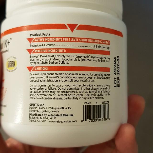Renal K+ - Potassium Supplement for Cats and Dogs, Pet Supplies, Pet ...