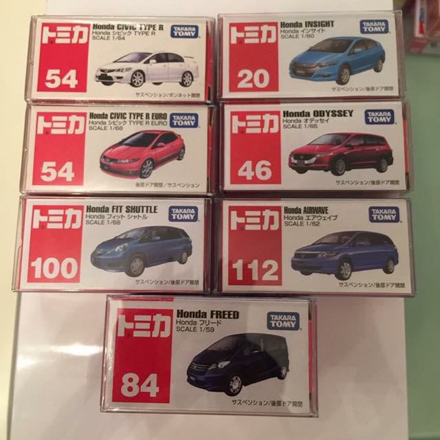 TOMICA TOMY HONDA 系列 54 FD2 TYPE R FIT JAZZ FN2 ODYSSEY RB3 STEPWGN 本田 ...