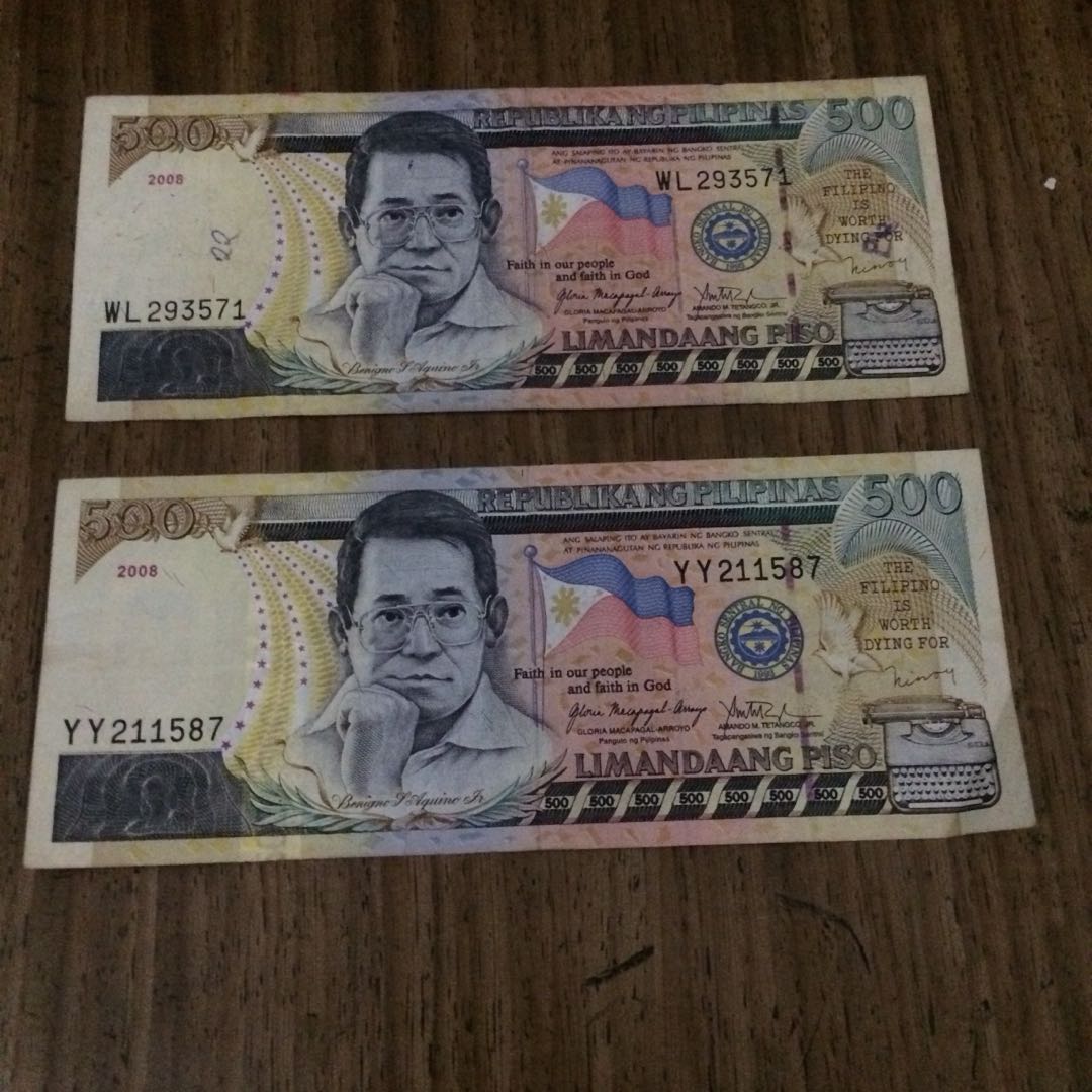 2008 500 PH Peso Bill, Hobbies & Toys, Memorabilia & Collectibles ...