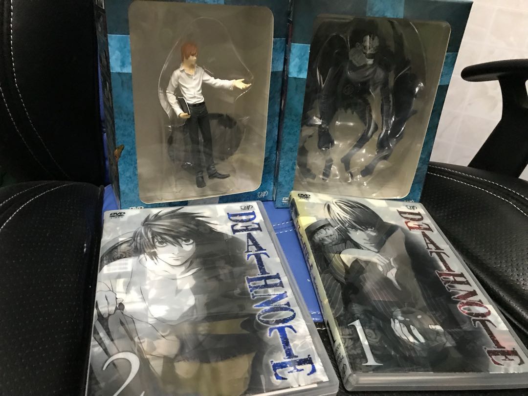 死亡筆記 death note 日本初回限定版DVD 連 figure, 興趣及遊戲, 玩具 & 遊戲類 - Carousell
