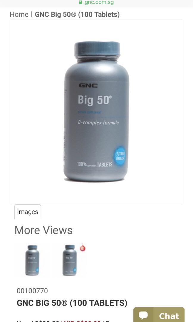 GNC BIG 50 B-Complex (Time Release), Everything Else on Carousell