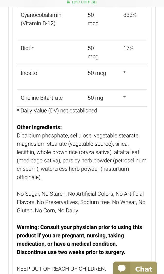 GNC BIG 50 B-Complex (Time Release), Everything Else on Carousell