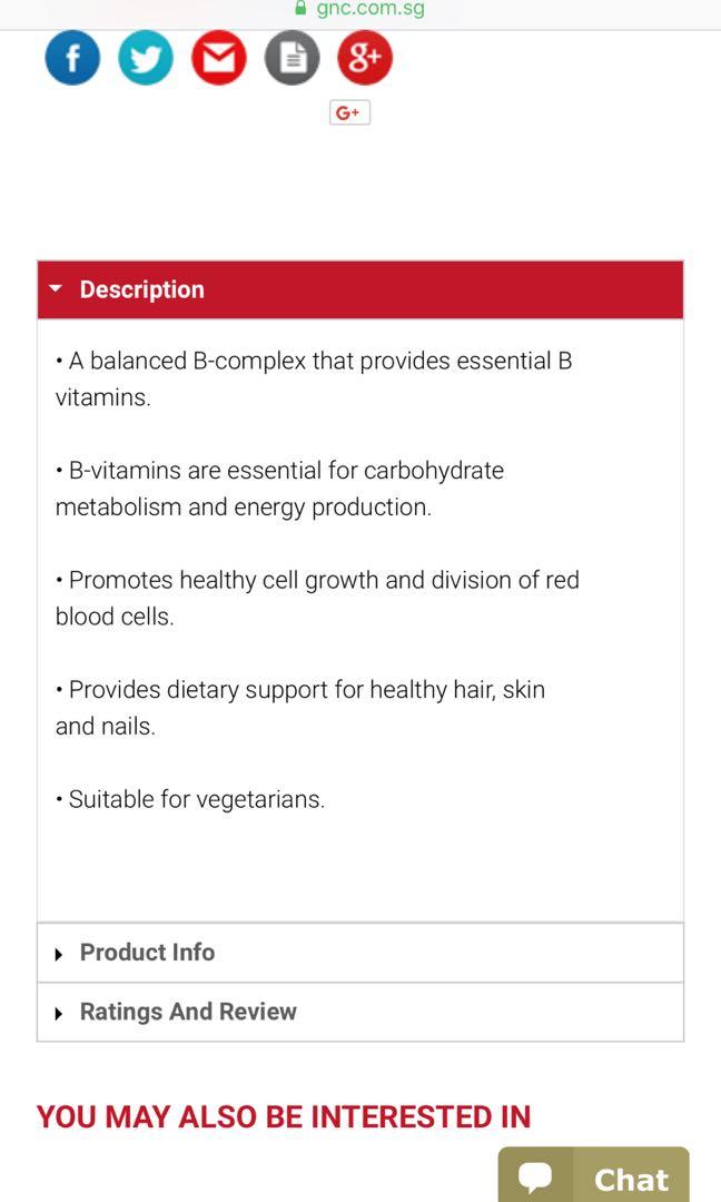 GNC BIG 50 B-Complex (Time Release), Everything Else on Carousell