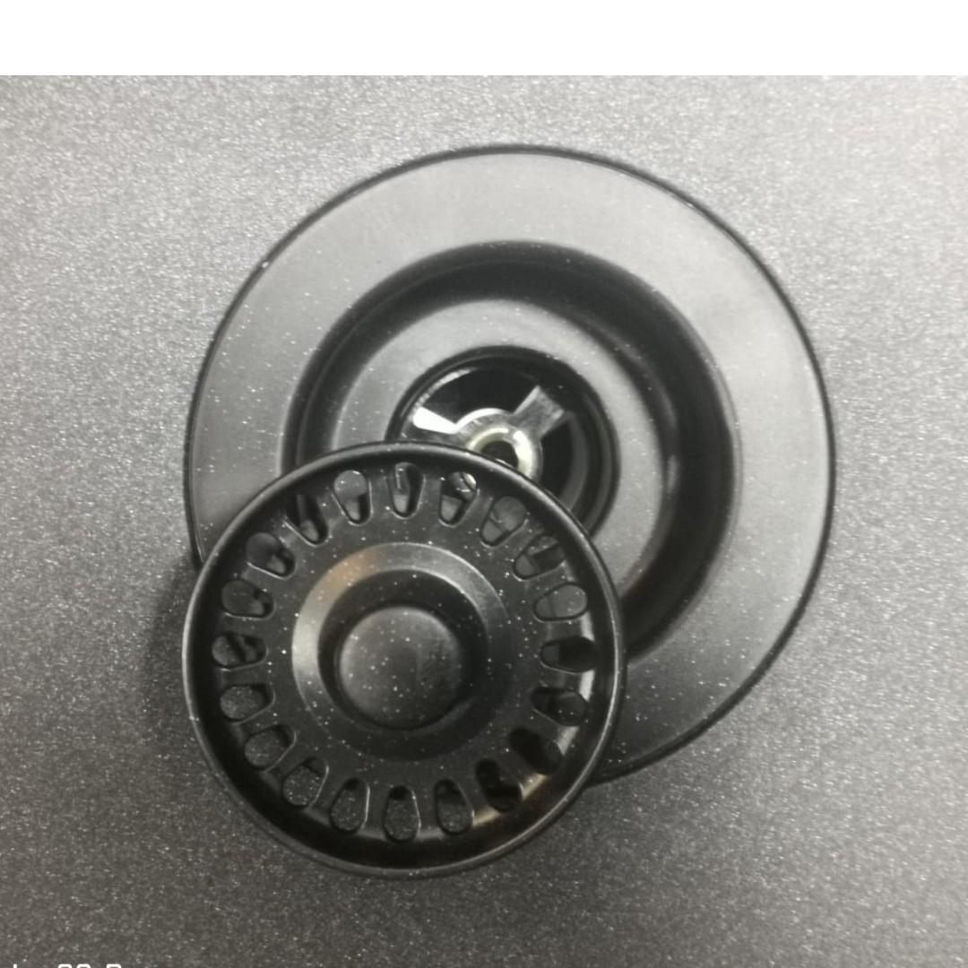 Black sink waste granite kitchen sink Carysil, Furniture & Home Living ...