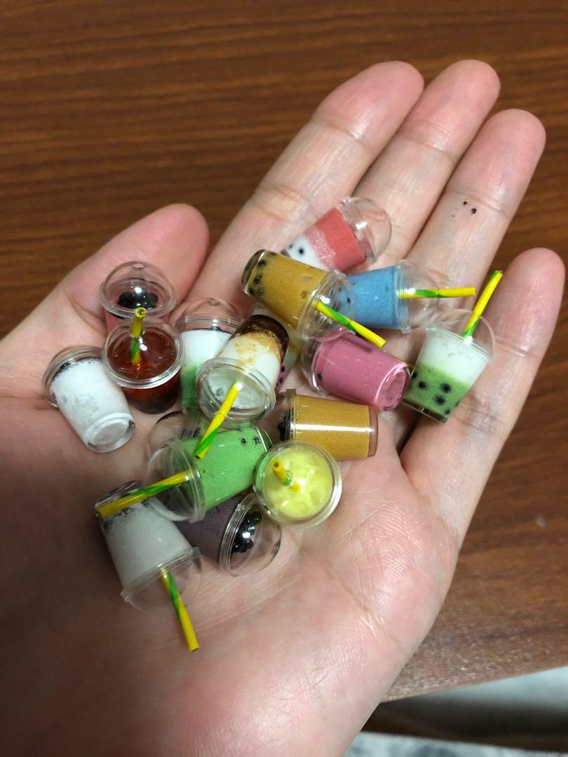 Handmade Miniature Bubble tea with pearl (mix flavour), Hobbies & Toys ...