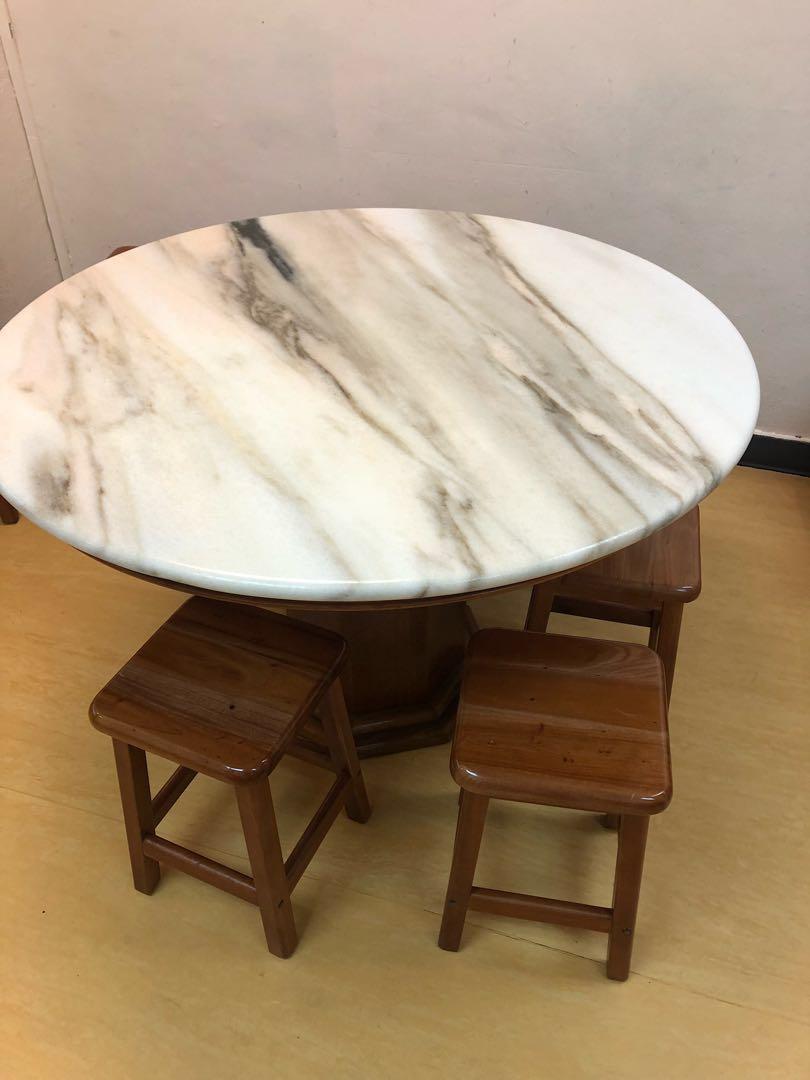 Large Marble dining table, Furniture & Home Living, Furniture, Tables ...