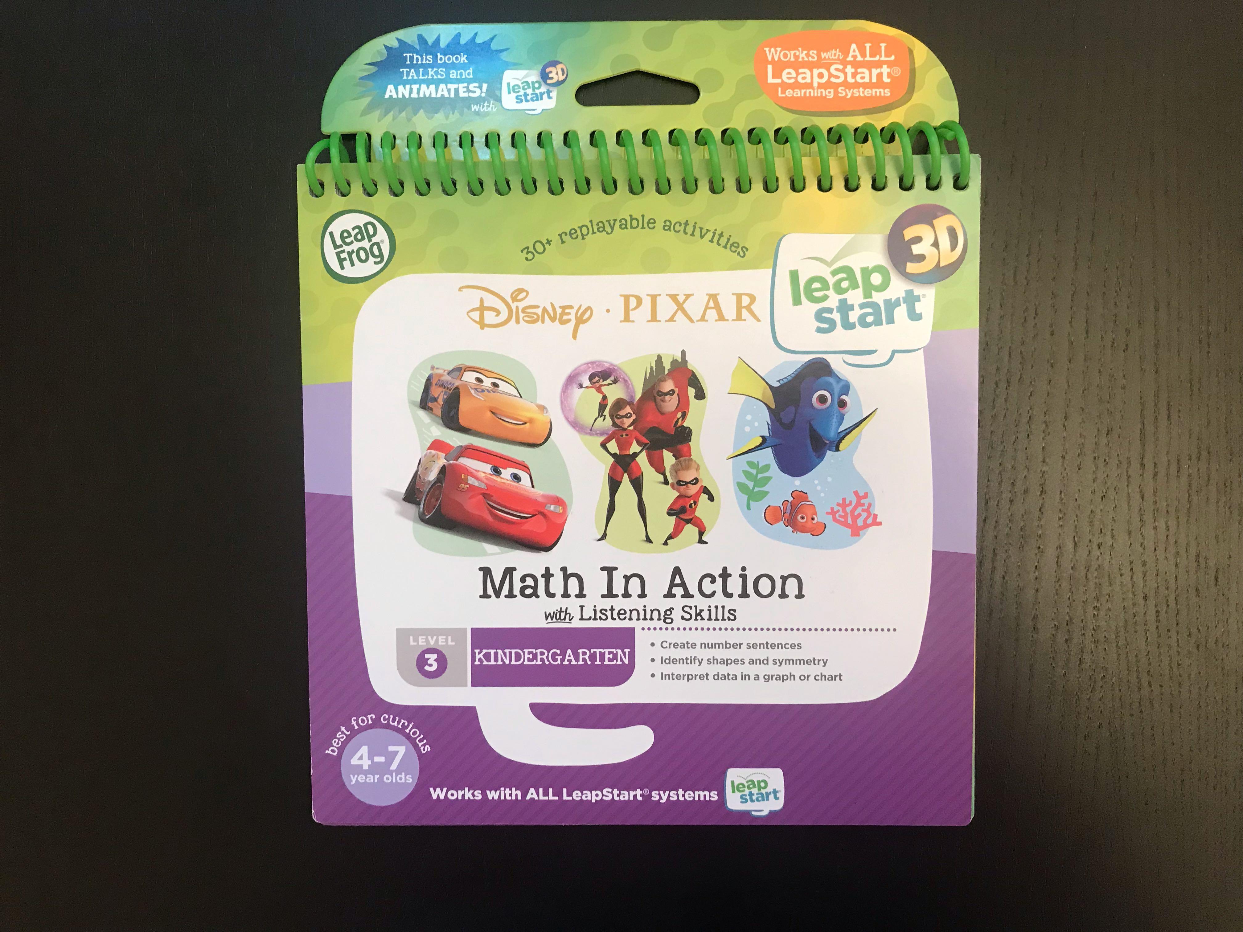 LeapFrog Leapstart 3D Disney Pixar Pals Math in Action Book, Hobbies ...
