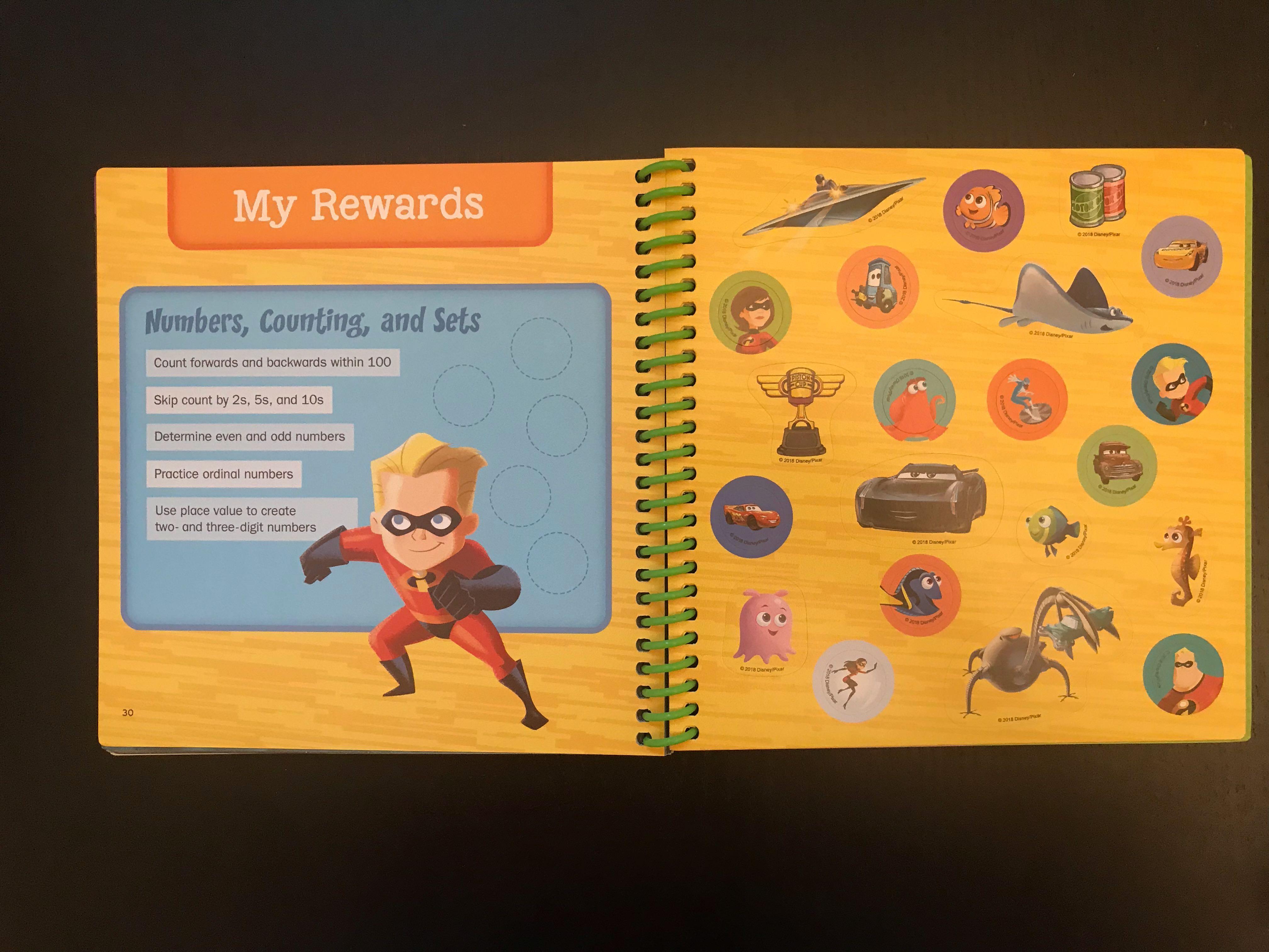 LeapFrog Leapstart 3D Disney Pixar Pals Math in Action Book, Hobbies ...