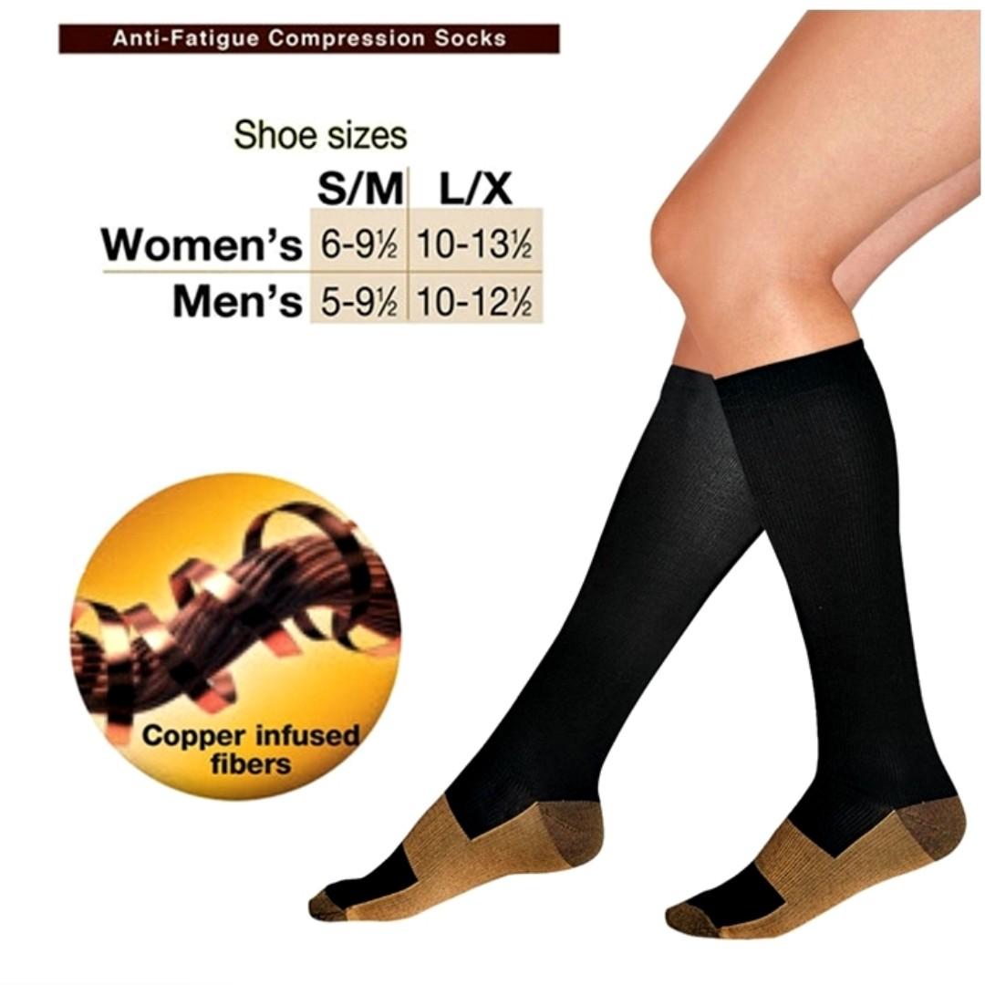 Miracle Copper Anti-Fatigue Compression Socks (2 pairs), Beauty ...