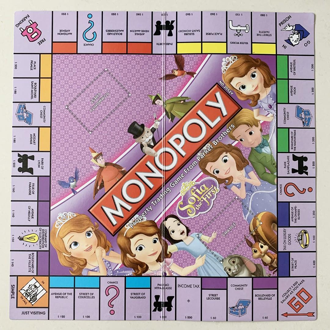 Monopoly Board Game - Sofia The First Edition, Hobbies & Toys, Toys & Games on Carousell