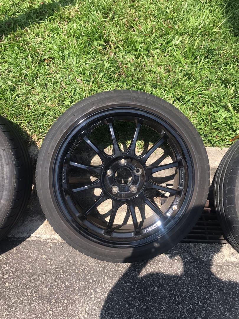SSR SSF Rims with Tyres, Car Accessories, Tyres & Rims on Carousell