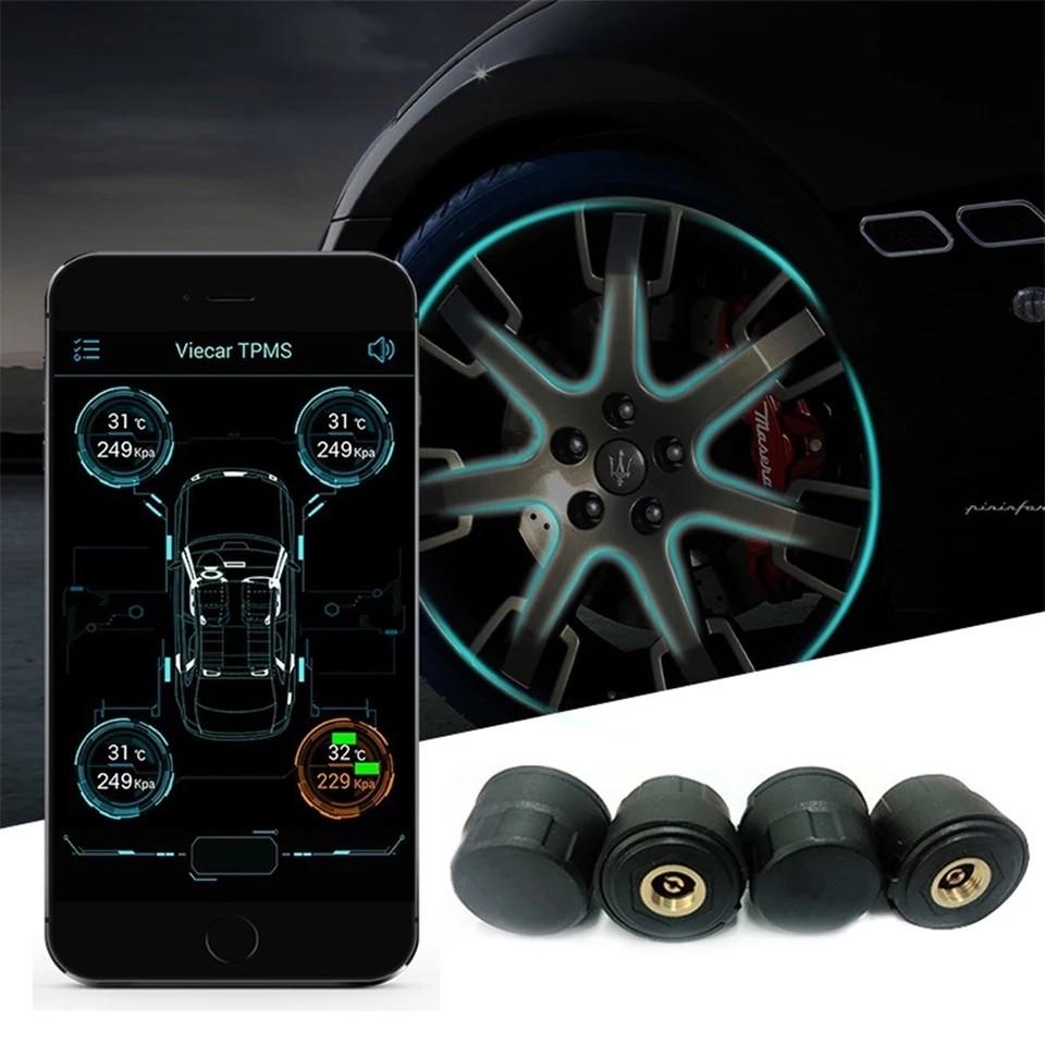pre-order TPMS Bluetooth Low Energy Car Tire Pressure Monitor System 4 ...