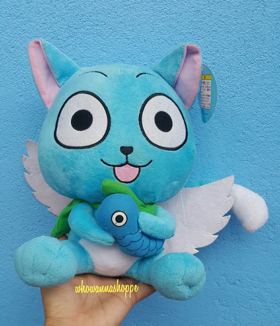 HAPPY Blue Cat (Fairy Tail), Hobbies & Toys, Toys & Games on Carousell