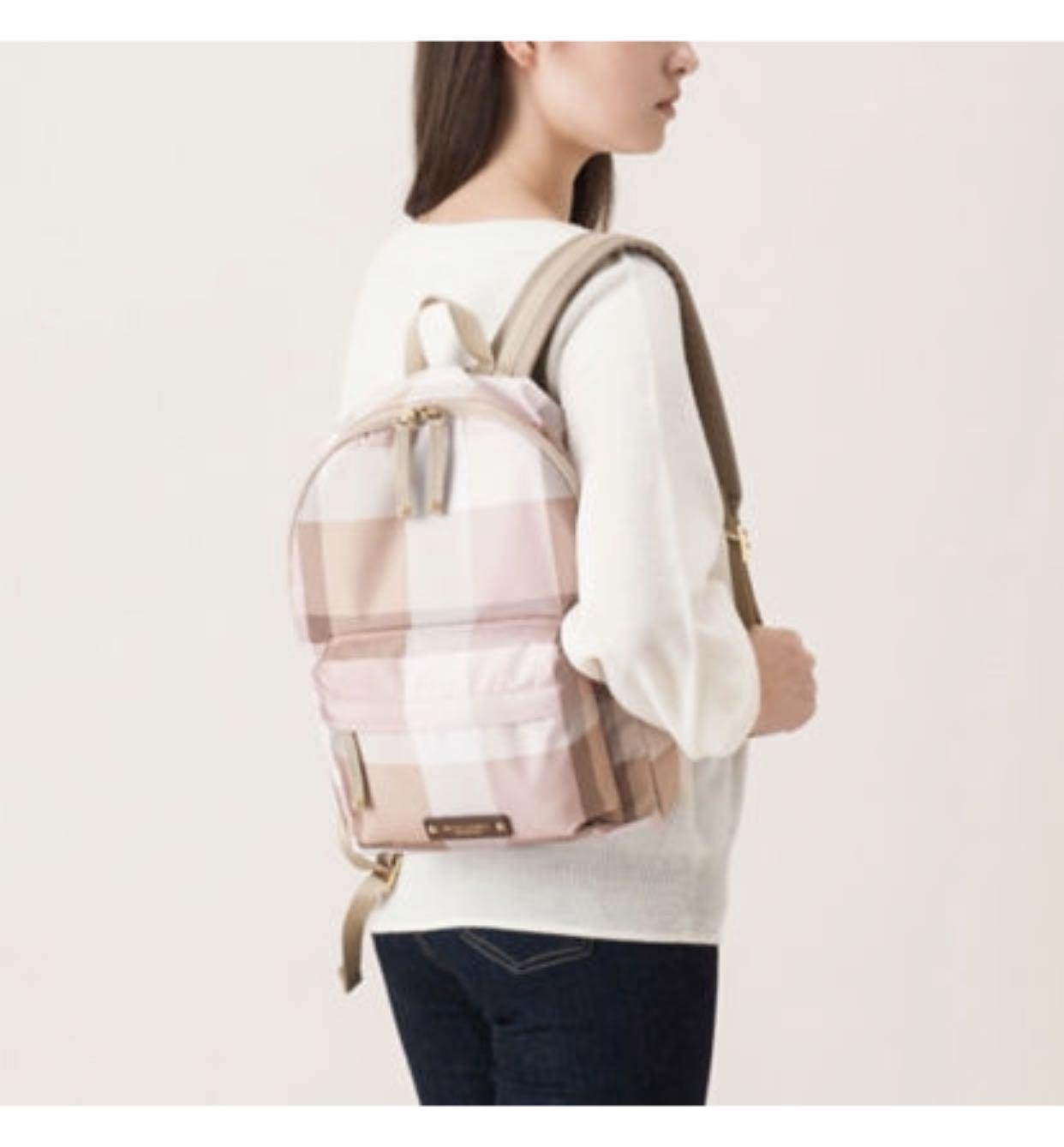 Blue Label Crestbridge backpack (checkered), Women's Fashion, Bags ...