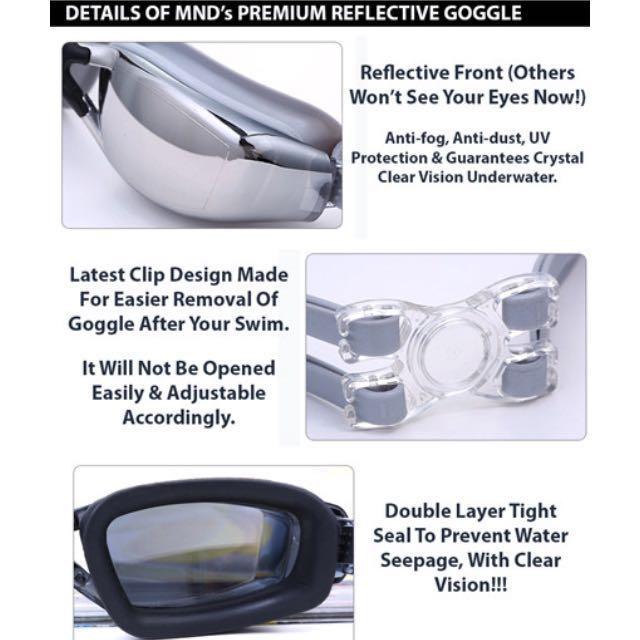 (BN) Premium Swim goggles better comfort, anti-fog, hypoallergenic & UV ...