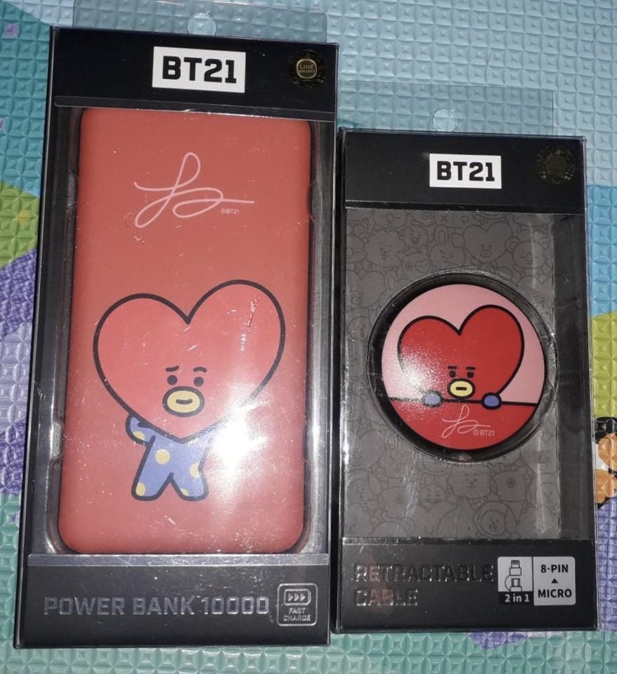 BT21 power bank + USB 8pin, Mobile Phones & Tablets, Mobile & Tablet ...