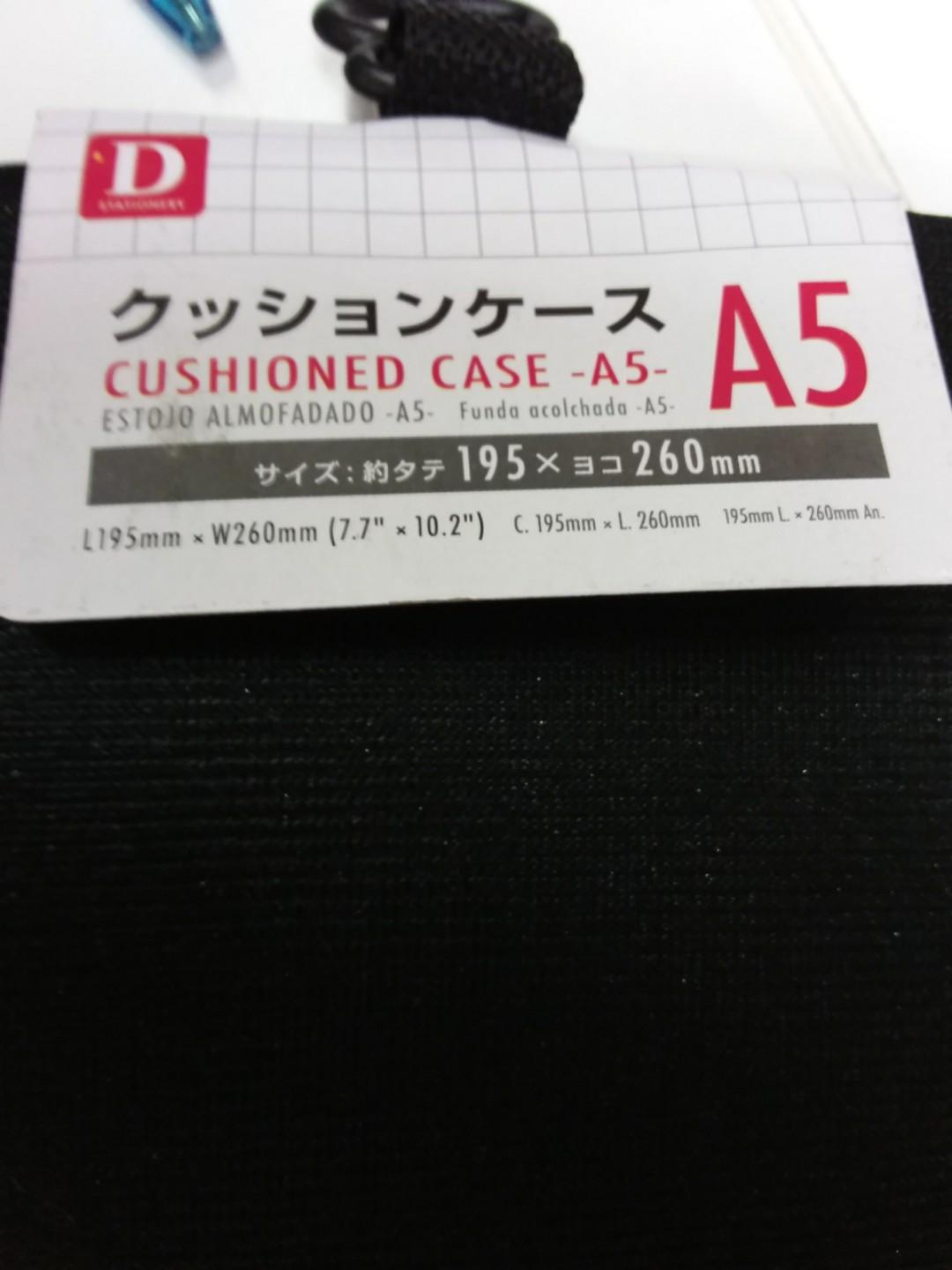 Daiso Cushioned case A5, Hobbies & Toys, Stationery & Craft, Stationery ...