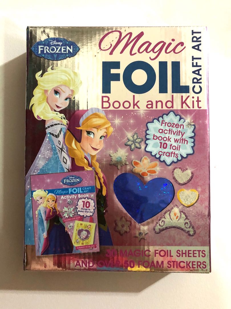 Disney Frozen Magic Foil Craft Art Book and Kit, Hobbies & Toys, Books ...