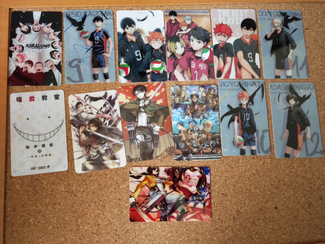 Haikyuu/assssination classroom/attack on titan card, Hobbies & Toys ...