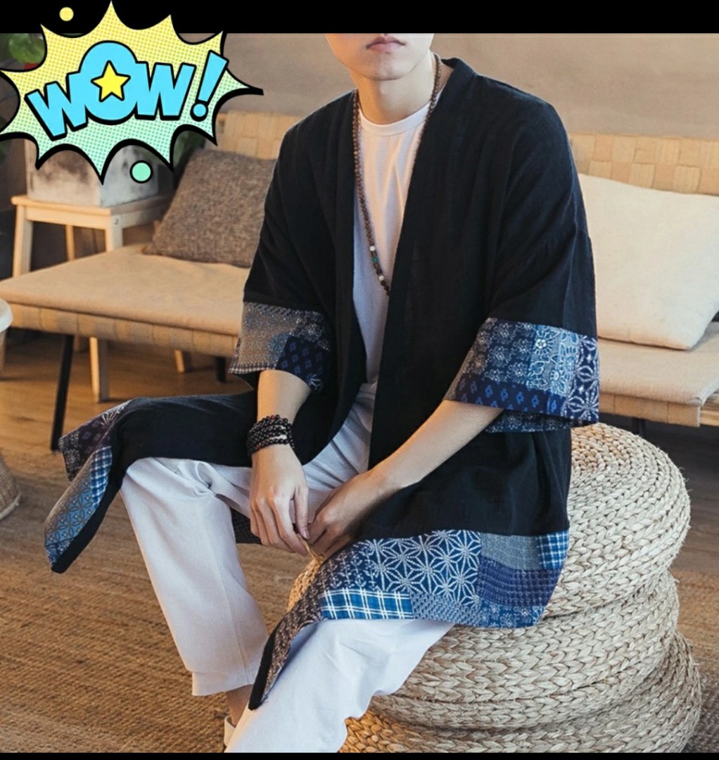 Men japanese style jacket top, Men's Fashion, Coats, Jackets and ...