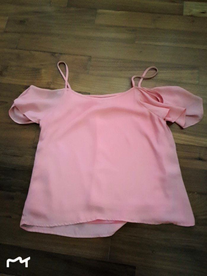 Pink Off Shoulder Top, Women's Fashion, Tops, Sleeveless on Carousell