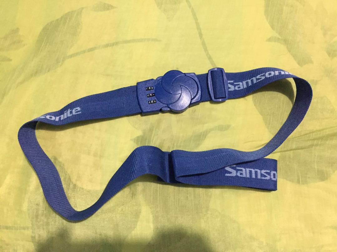 Samsonite luggage strap with 3 number lock (brand new), Hobbies & Toys ...