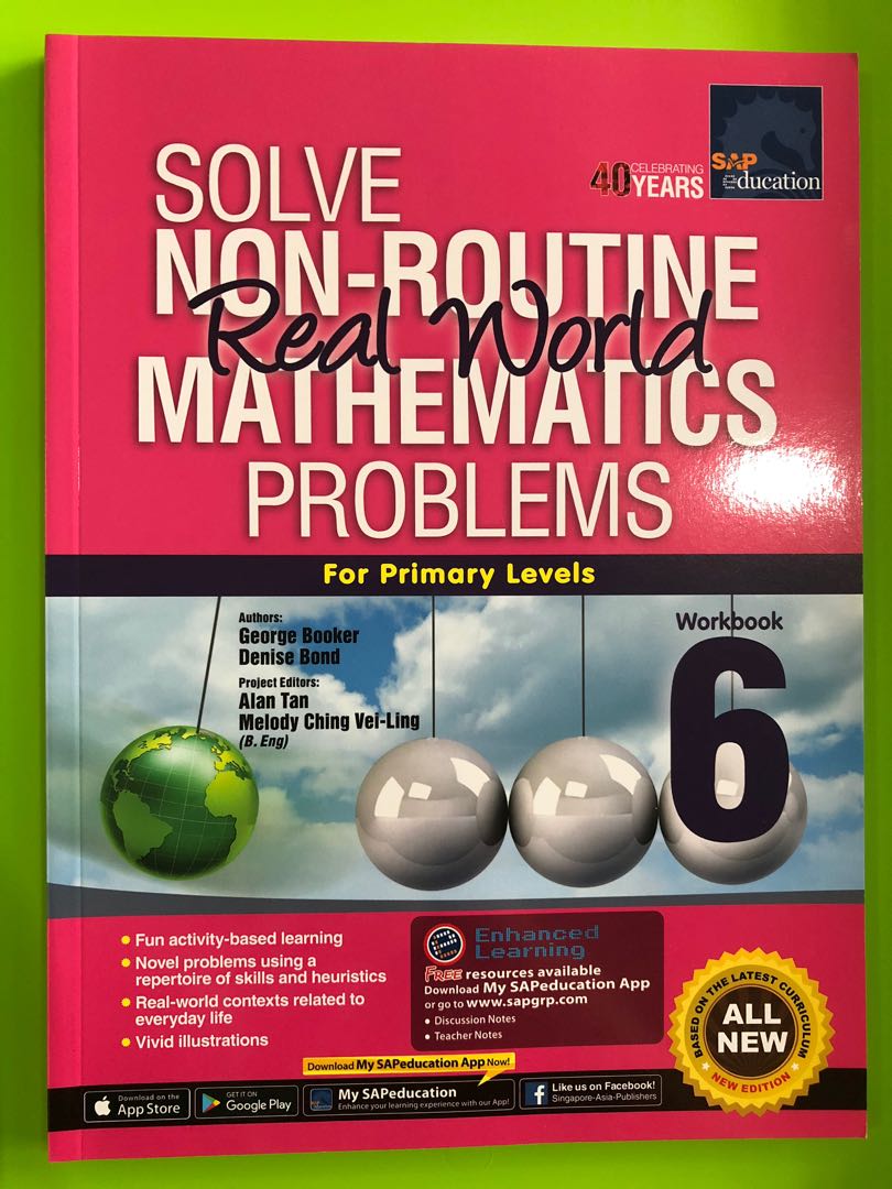 SAP : Solve Non-Routine Real World Mathematics Problem for Primary Levels Workbook 6, Hobbies ...