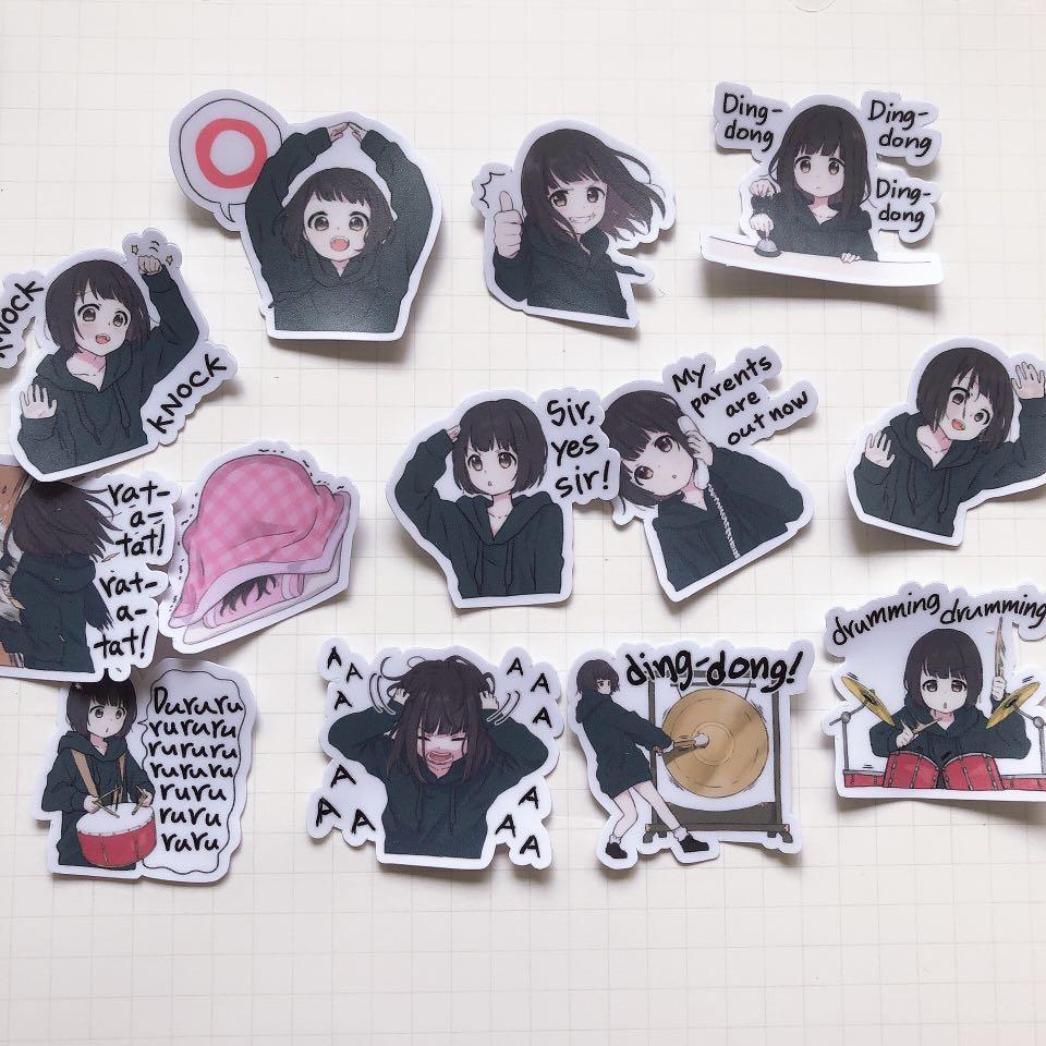 anime girl character sticker pack, Hobbies & Toys, Stationery & Craft ...