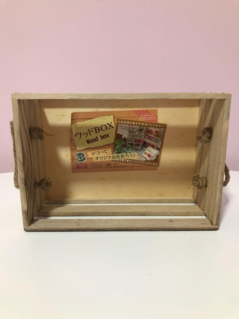 Daiso - Wooden Box, Everything Else on Carousell