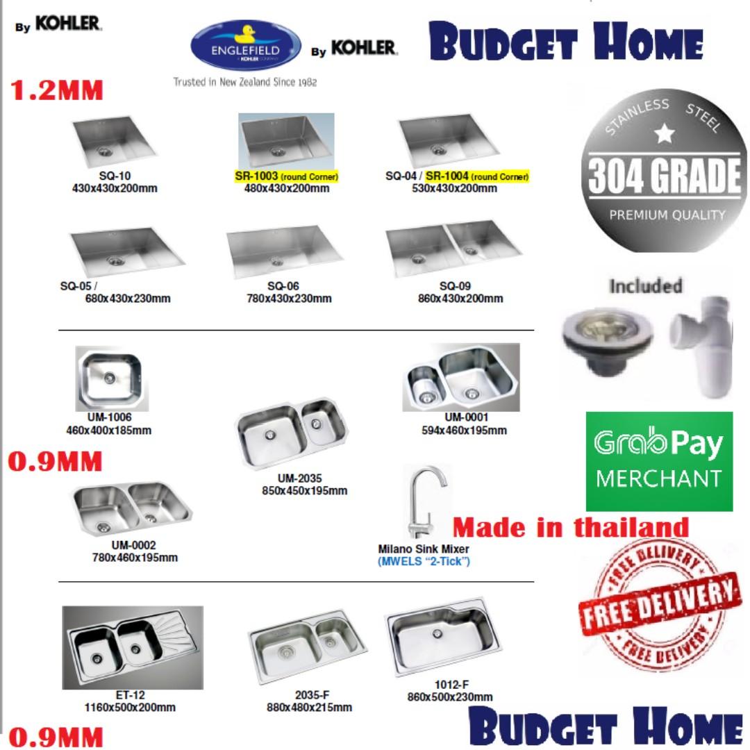 Englefield KITCHEN SINKs by kohler, Furniture & Home Living, Bathroom ...