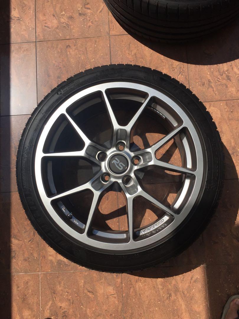 Genuine Neuspeed RSe10 18” Rims, Car Accessories, Tyres & Rims on Carousell