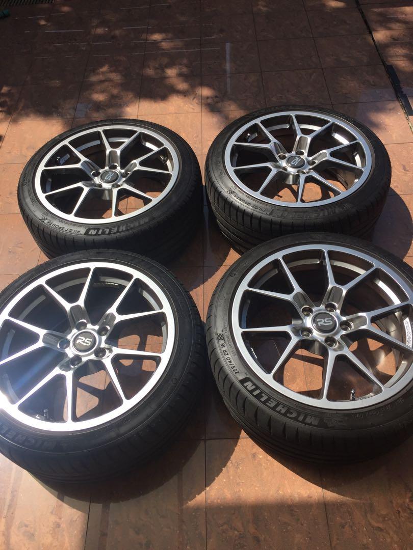 Genuine Neuspeed RSe10 18” Rims, Car Accessories, Tyres & Rims on Carousell