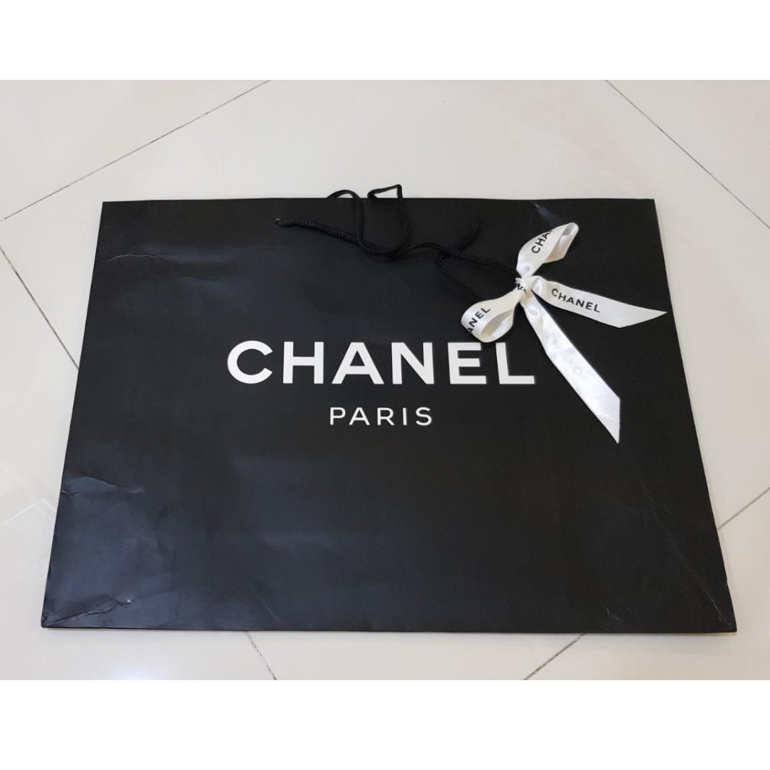 Large Chanel paper bag, Women's Fashion, Bags & Wallets, Tote Bags on ...