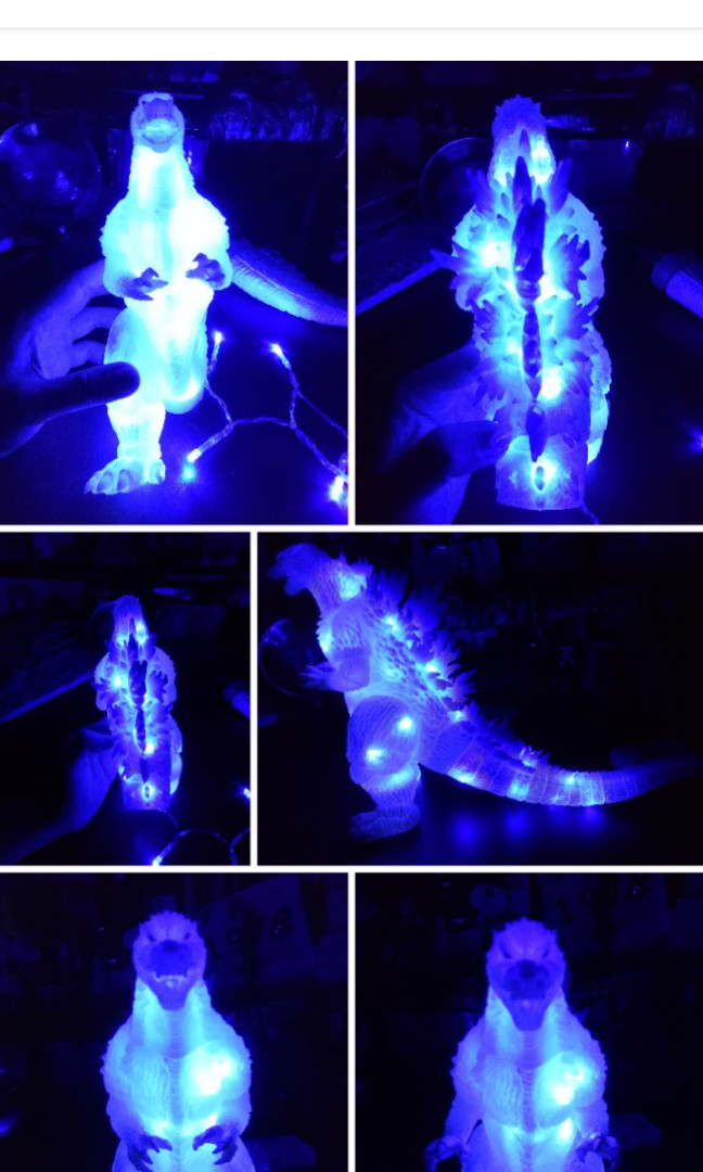 LED Vinyl godzillas, Hobbies & Toys, Toys & Games on Carousell