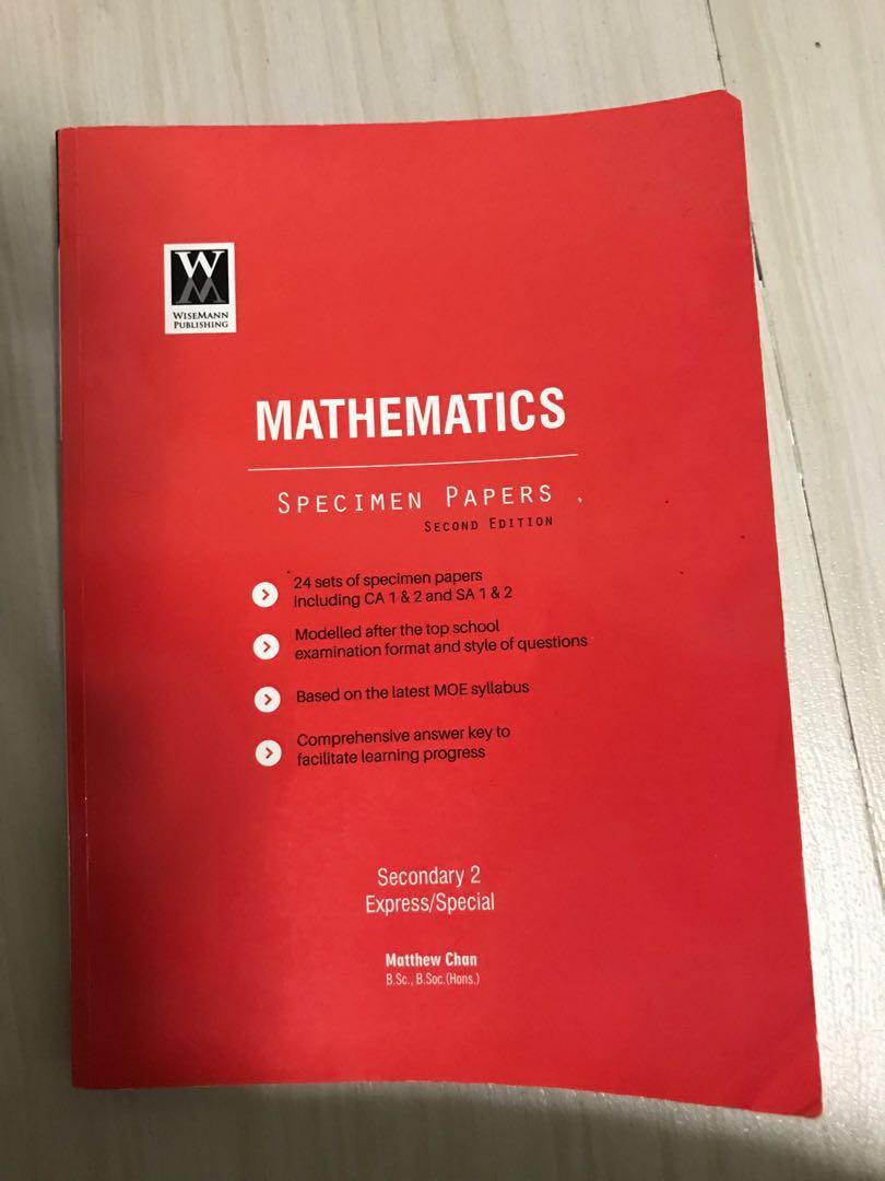 Mathematics specimen paper, Hobbies & Toys, Books & Magazines, Assessment Books on Carousell
