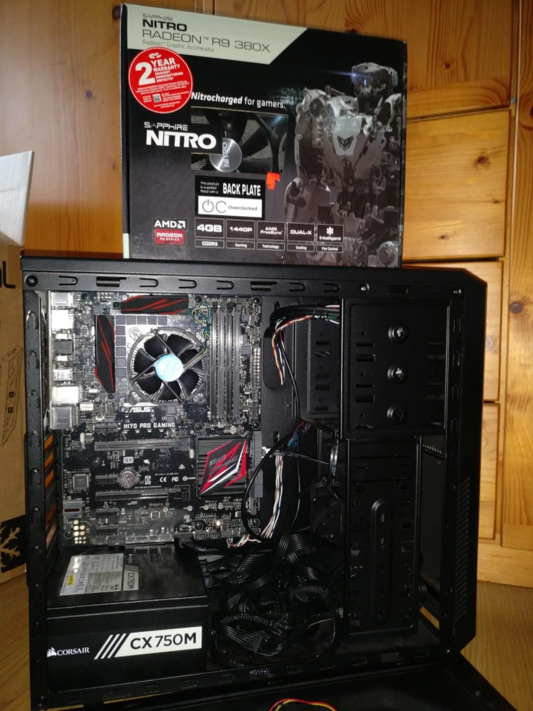 Mid-tier Gaming PC (Intel i5-6600, AMD Radeon Sapphire Nitro+ R9 380x ...