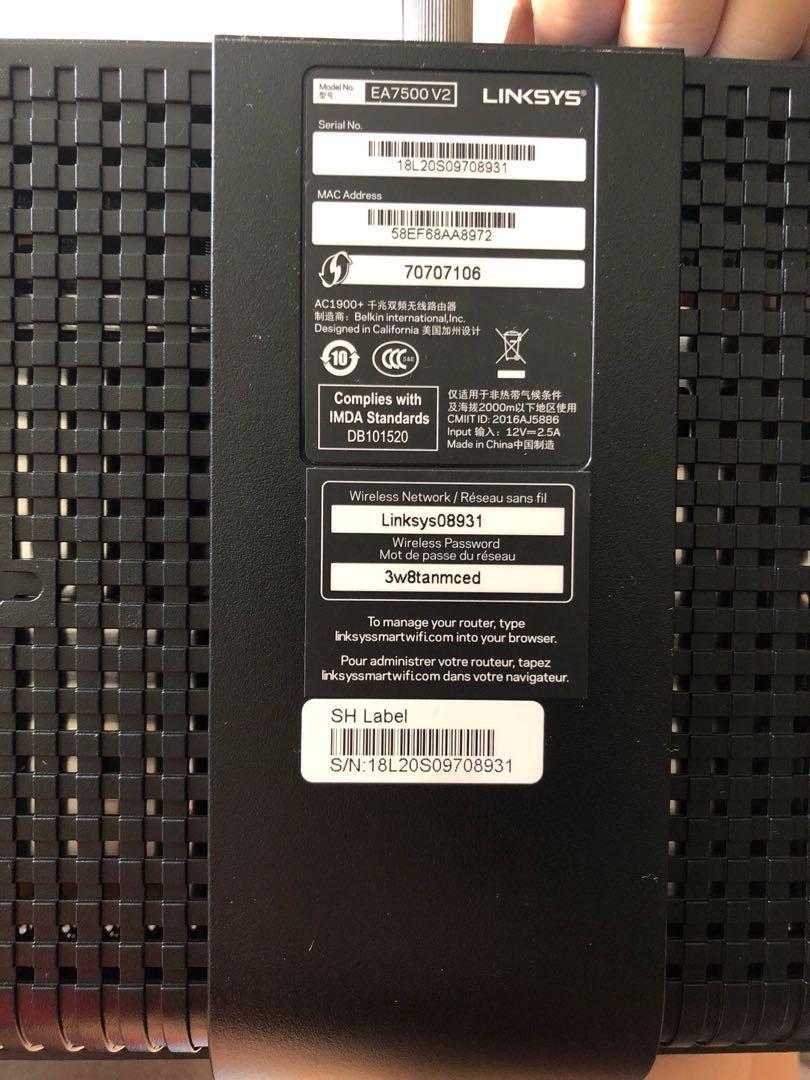 Router Linksys EA7500, Computers & Tech, Parts & Accessories ...