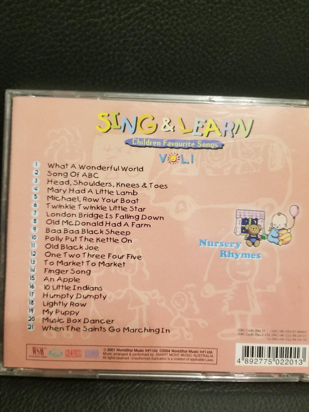 Sing & Learn Children Favourite Songs Vol 1-3 (英文兒歌), 興趣及遊戲, 音樂、樂器 & 配件 ...