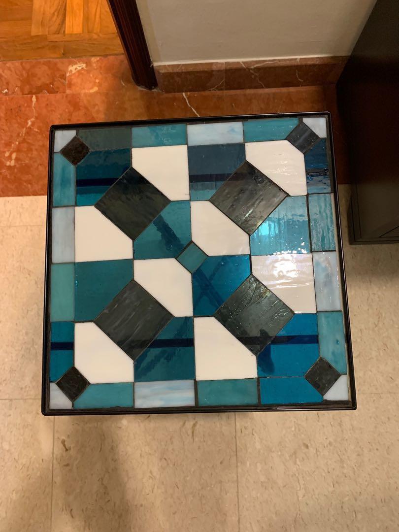 Stain glass top Patio Table, Furniture & Home Living, Furniture, Tables ...