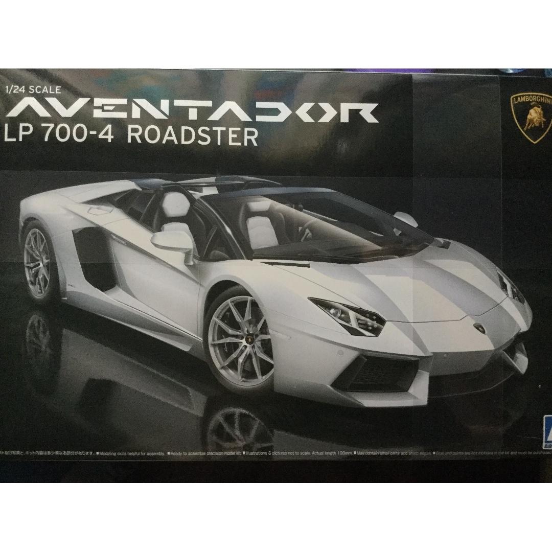 BNIB 1/24 Aoshima Lamborghini Aventador LP 700-4 Roadster, Hobbies ...