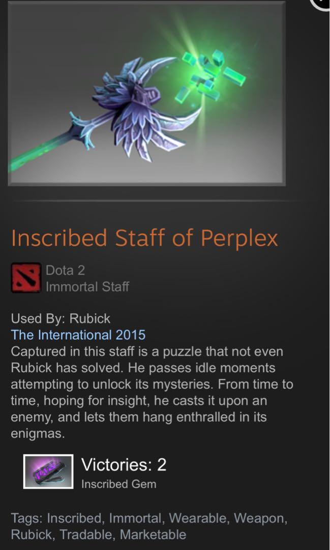 Dota 2 Staff of Perplex, Video Gaming, Gaming Accessories, Game Gift ...