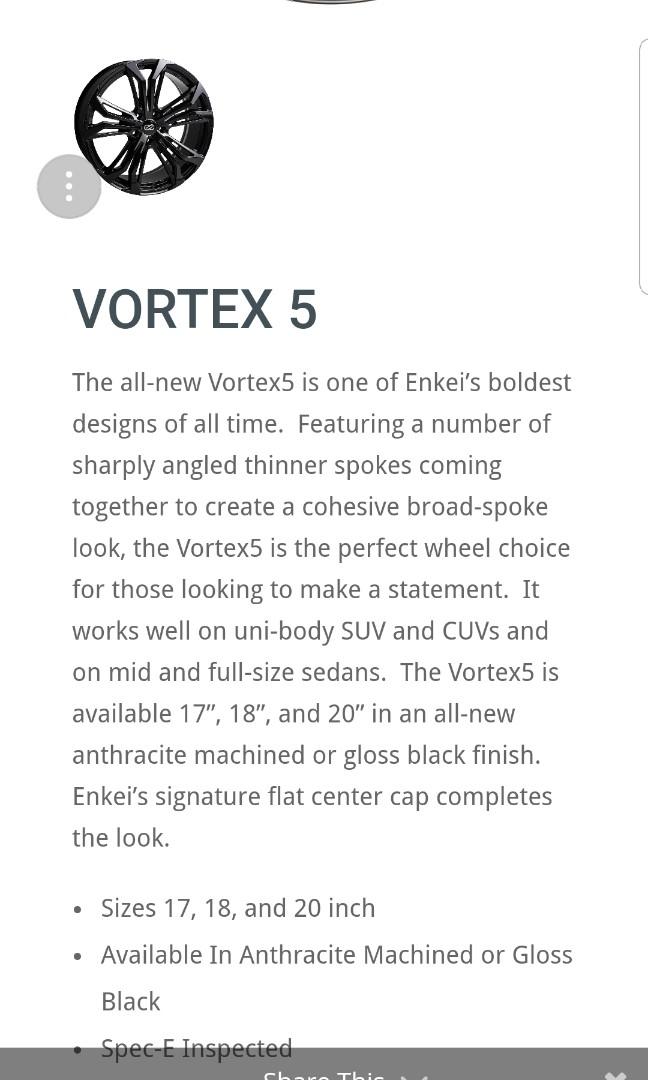 enkei vortex 5 17inch rims, Car Accessories, Tyres & Rims on Carousell