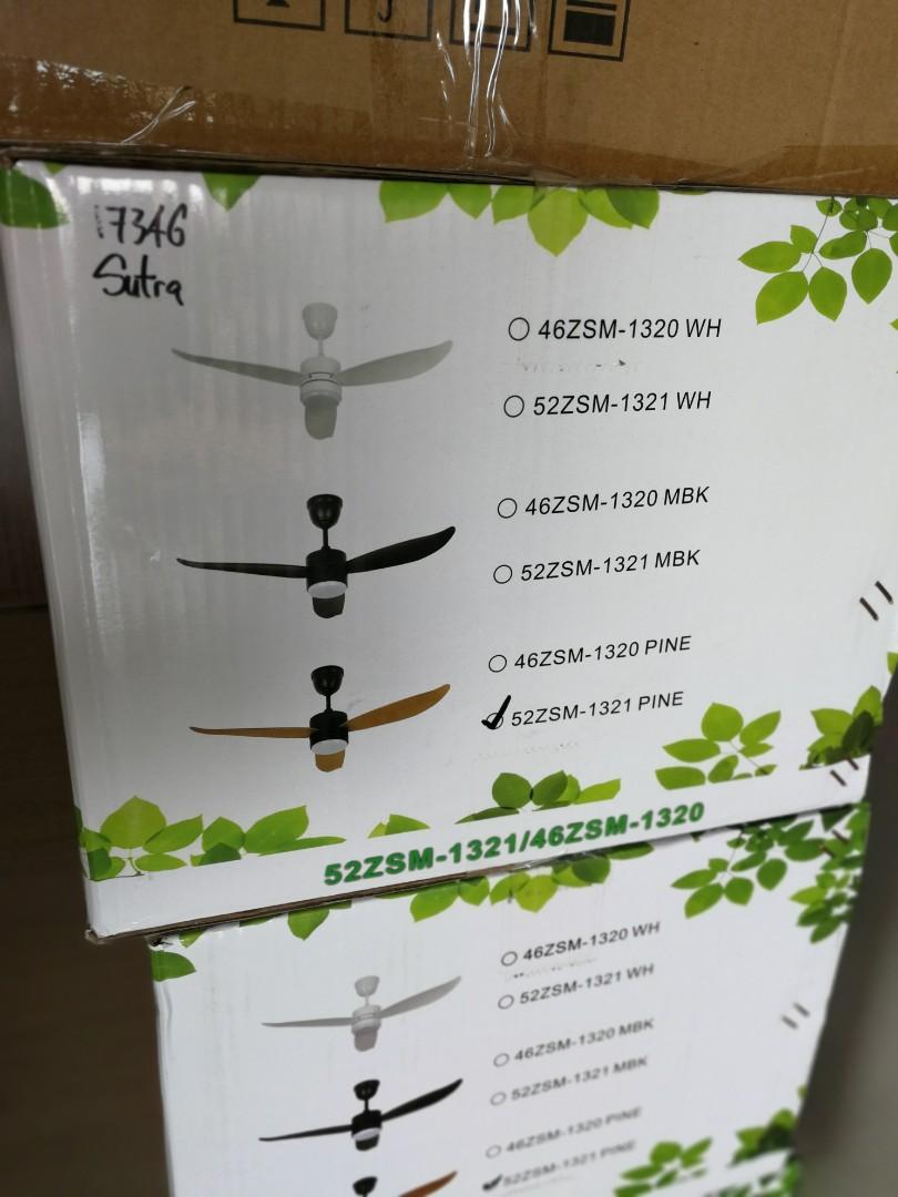 Fanco Velocity 52" with Tri-Color LED (Inverter DC Fan), Furniture ...