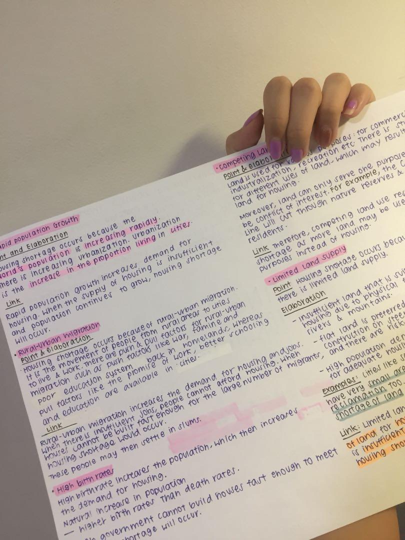 HANDWRITTEN GEOGRAPHY NOTES MINDMAP SUMMARY, Books & Stationery ...